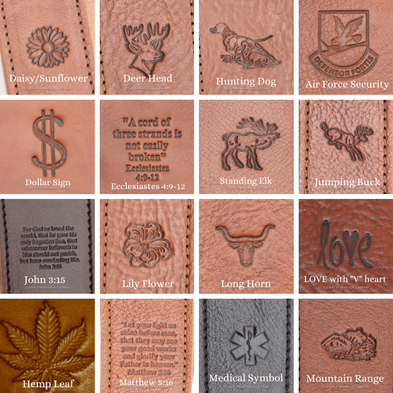 Custom Stamps we have for your Leather Rifle or Shotgun sling - Ozark ...