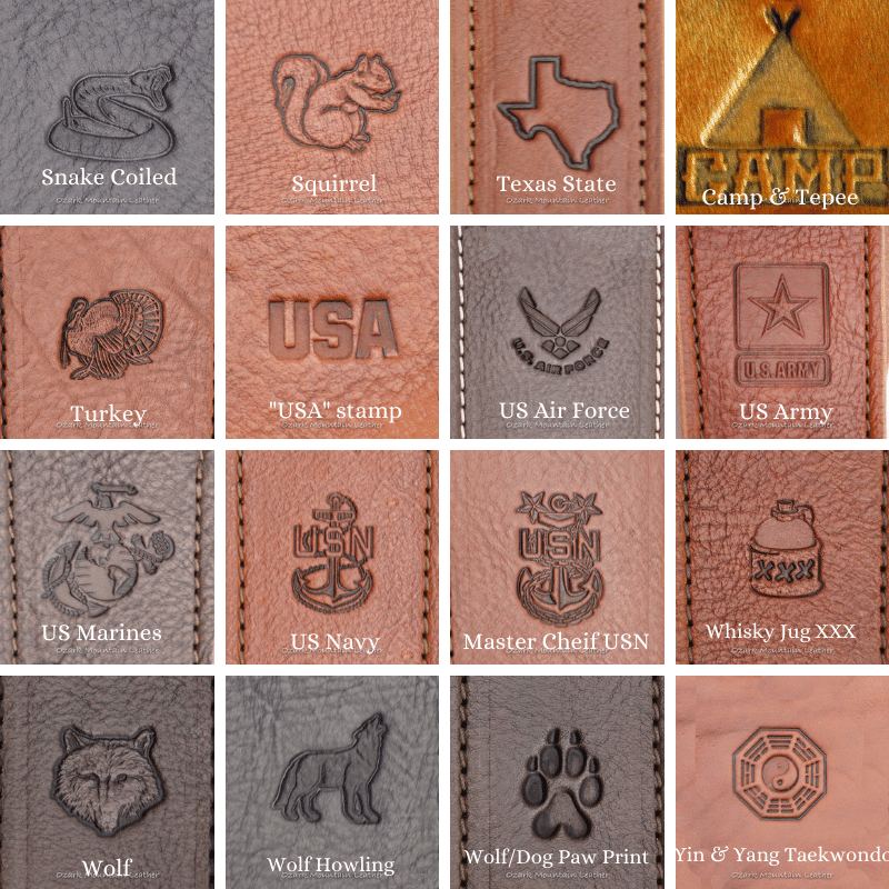 Custom Stamps we have for your Leather Rifle or Shotgun sling - Ozark ...